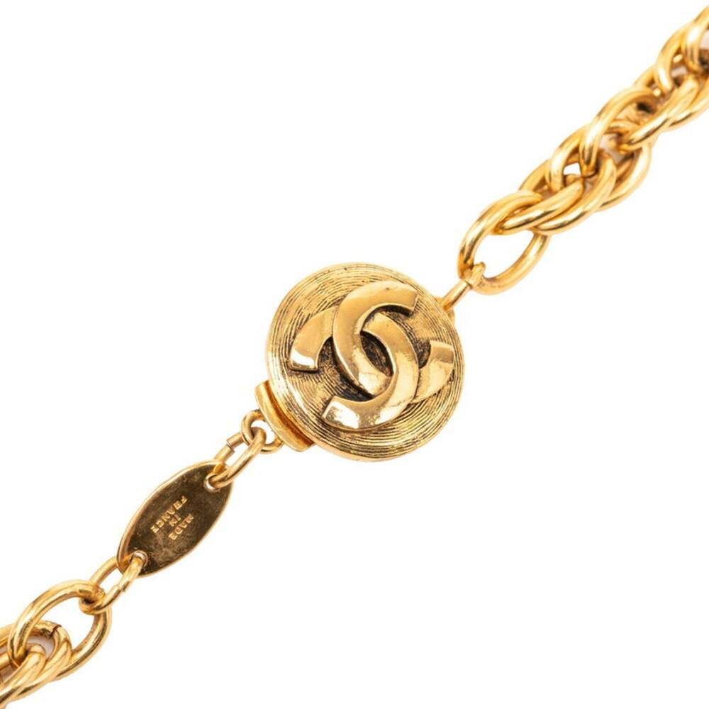 CHANEL | Jewelry | Chanel Coco Mark Logo Plate Chain Pendant Necklace ...
